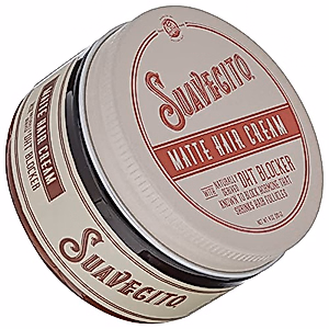 Suavecito Pomade Matte Hair Cream With DHT Blocker For Hair Regrowth - Low Shine Light Hold For Styling Thinning Hair To Look Thick & Full With Volume