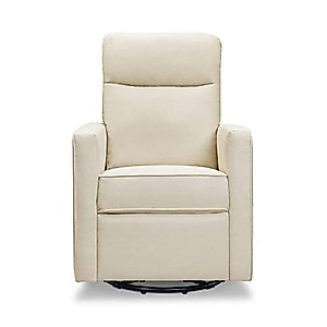 DaVinci Gabby Pillowback Swivel Glider in Natural Oat, Greenguard Gold & CertiPUR-US Certified