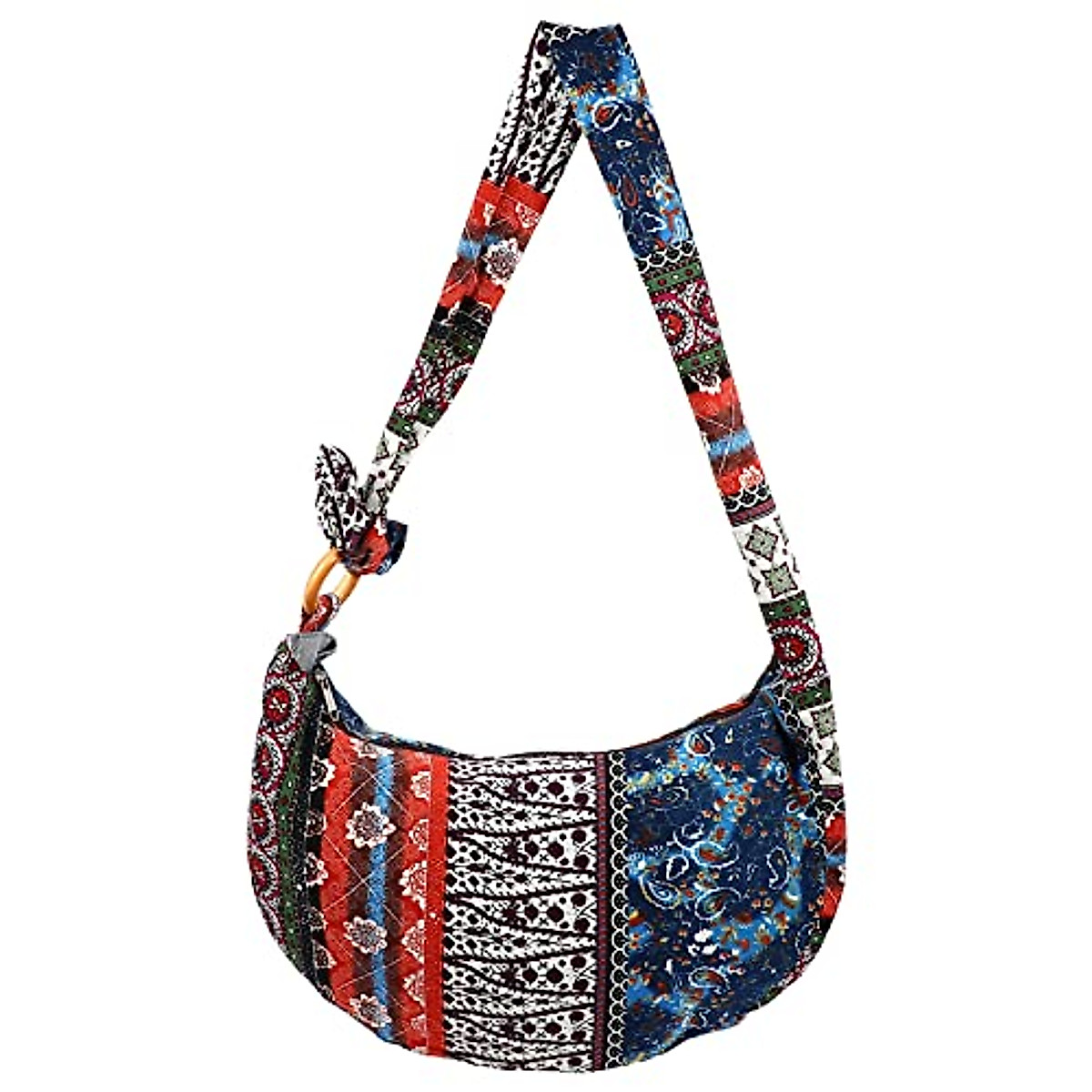 BESTOYARD Thai Hobo Crossbody Bag Shoulder Bag Messenger Bag Hippie Boho Bohemian Purse