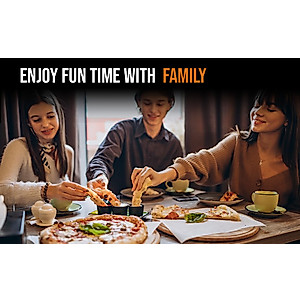 ASHNAEEM Premium Sliding Pizza Peel | Non-Stick Pizza Spatula Paddle with Wooden Handle | Smart Pizza Slider for Indoor & Outdoor Ovens | Large 19.68" x 11.81" Pizza Board