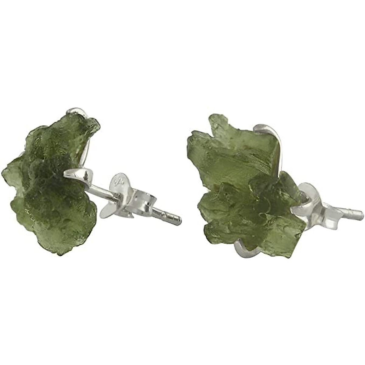 Starborn Creations Rough Moldavite Post Style Earrings