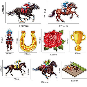 Kentucky Derby Hanging Swirls Party Decorations - Horse Racing Derby Race Hanging Cutouts Whirls Ceiling Supplies Decor