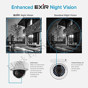 4K PoE Security IP Camera-Compatible with Hikvision DS-2CD2183G2-I UltraHD 8MP Dome IR Night Vision Weatherproof Wide Angle 2.8mmLens SD Card, English Version, Firmware Upgradable
