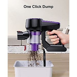 WLUPEL Cordless Vacuum Cleaner, 400W Stick Vacuum Cleaner with 30KPA Powerful Suction, Lightweight Handheld Vacuum LED Display for Carpet and Floor, Pet Hair (Hero 8-Purple)