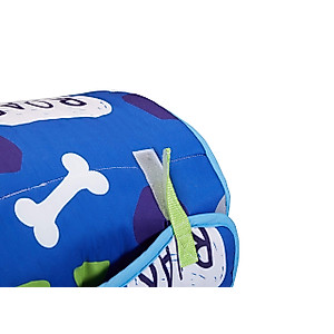 EVERYDAY KIDS Nap Mat with Removable Pillow - Roarin' Dinos - Carry Handle with Straps Closure, Rollup Design, Soft Microfiber for Preschool, Daycare, Travel Sleeping Bag - Ages 3-6 Years