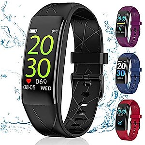 Fitness Tracker WB11, Smart Watch Activity Tracker with Heart Rate Monitor, IP67 Waterproof Smart Band with Step Counter, Calorie Counter, Pedometer Sport Watch for Women and Men (Latest Exclusive)
