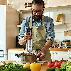 VEVOR Immersion Blender, 12-Speed Heavy Duty Immersion Blender, 800W Instantaneous PowerStainless Steel Blade Copper Motor Hand Mixer, Portable Mixer with Measuring Cup, Whisk, Milk Frother