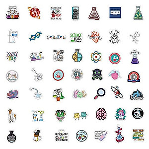100PCS Science Laboratory Stickers Physics Chemistry Biology Experiment Science Stickers for Laptop Water Bottle Decal for Kids Teens Adult Waterproof Aesthetic Stickers (Science Lab Stickers)