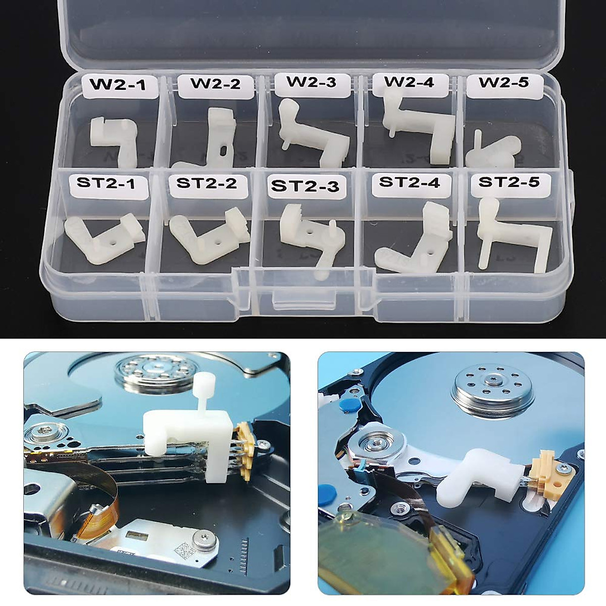 1 Kit of Hard Drive Head Replacement Tool, Head Change Kit Magnetic Head Change Kit Hard Drive Head Data Recovery Tool(One per Model)