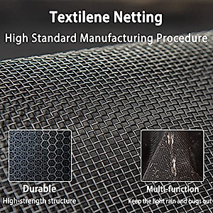 PURPLE LEAF 12' X 12' Outdoor Hardtop Gazebo for Patio Galvanized Steel Double Roof Permanent Canopy Teak Finish Coated Aluminum Frame Pavilion Gazebo with Netting