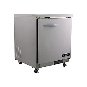 SEAGATE, SUC28F, Commercial Undercounter Freezer, (1) swing door, LED Display, stainless steel exterior, 6.5 Cubic Ft.