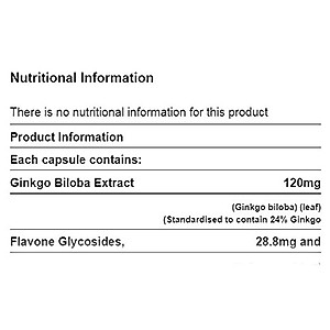 Holland & Barrett Ginkgo Biloba 30 Capsules 120mg