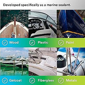 3M Marine Adhesive Sealant Fast Cure 4200 (06560) – Semi-Permanent Flexible Adhesive Sealant for Boats and RVs – White - 1/10 Gallon