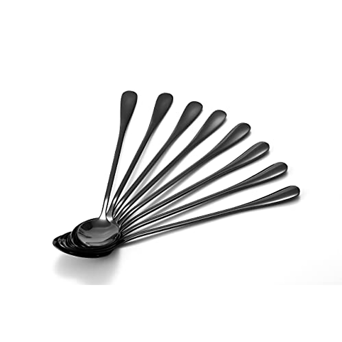 Marco Almond KYA28 Japanese High Carbon Stainless Steel Self Sharpening Knife Block Set + KYA59 Titanium Coated Stainless Steel Long Handle Spoons