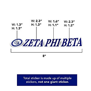 Zeta Phi Beta Name Logo Vinyl Decal Laptop Water Bottle Car Scrapbook (V2 8 Inch Sticker)