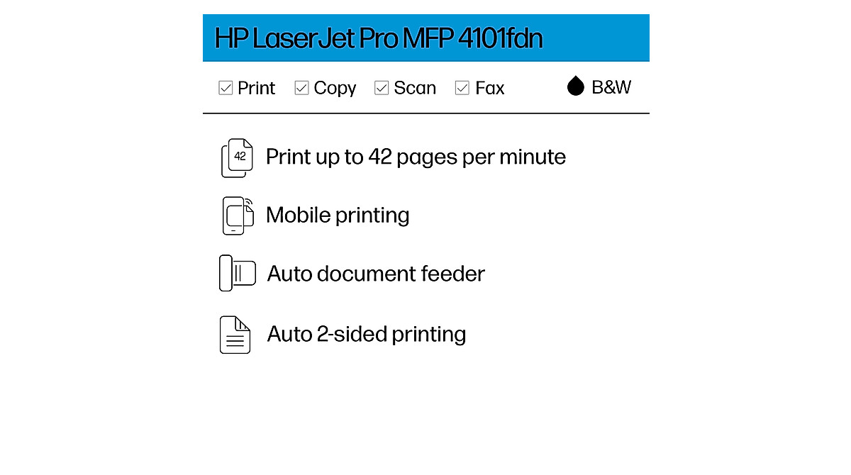 HP LaserJet Pro MFP 4101fdn Printer - Fast & Reliable