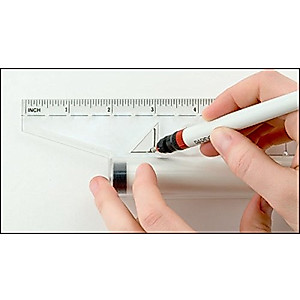 Acurit Rolling Ruler - A Must Have 4-in-1 Tool for Any Artist, Perfect for Illustrations, Drawings, Measurements, Line and Angle Drawing, & More! - Single