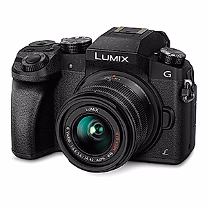 Panasonic LUMIX G7 Camera with 14-42mm Lens + 64GB SDHC + Accessory Bag Bundle (6-Items)