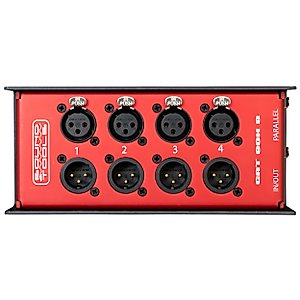 CAT Box 8 - a Durable Four Channel Stage Box with Both a Male XLR and a Female XLR Connector on Each of The Four Channels.