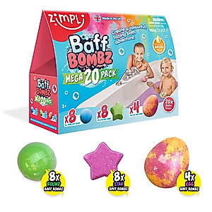 Bath Bombs Pack, Fizzing Vegan Bath Fizzers Gift Set for Children's Birthdays