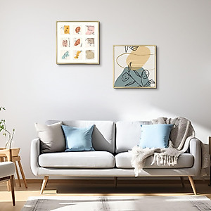 Golden State Art, 4x4 Aluminum Collage Frame, Displays 4 x 4 Pictures With 9 Openings Mat or One 16x16 Photo, Real Glass, Wall Display, Gold, 1 Pack