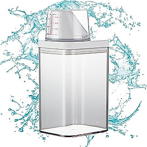 Laundry Powder Bin, Household Washing Powder Storage Container, Laundry Detergent Powder Storage Box,With Measuring Cup Rice Storage Bottle Laundry Powder Box （1100ml）