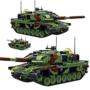 General Jim's Military Themed WW2 Building Blocks Tank Sets for World War 2 Brick Building Enthusiats (Leopard L2A6 Tank)