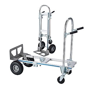 SmarketBuy 2 in 1 Hand Truck 800 LBS Weight Capacity Heavy Duty Convertible Hand Truck Durable Aluminum and Steel Construction 4 Wheels Hand Truck Dolly