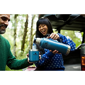 Stanley Classic Vacuum Insulated Wide Mouth Bottle - Hammertone Lake - BPA-Free 18/8 Stainless Steel Thermos for Cold & Hot Beverages - 1.5 QT