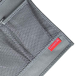 DuomiW Bedside Storage Organizer, Bedside Caddy, Table Cabinet Storage Organizer, TV Remote Control, Phones, Magazines, Tablets, Accessories (Grey)