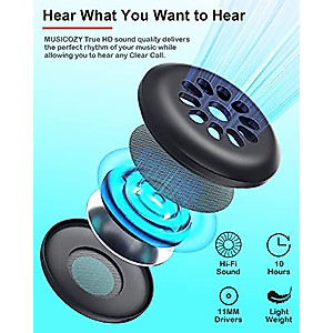 MUSICOZY Sleep Headphones Bluetooth Headband, Sleep Mask With Bluetooth Sleep Headphones, Sports Sleeping Headphones Sleep Earbuds with Ultra-Thin HD Stereo Speakers Perfect for Insomnia Workout, Jogg