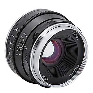 Camera Lens Portable Mirrorless Camera Lens 25mm F1.8 Multi-Layer Coating Mirrorless Camera Lens EF-M/EOSM Mount for Canon M2/M3/M5/M6/M10/M100/M50(Black)