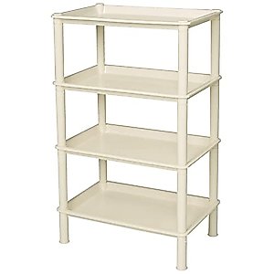 Ranmok 4-Tier Plastic Storage Rack for Kitchen,Laundry Room,Bathroom Rectangle Khaki