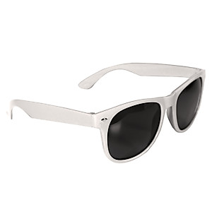 Windy City Novelties - 12 Pack - Retro White Sunglasses Bulk for Kids Adults | Party Favors 4th of July Party Supplies, Raves, EDM Concerts, Summer Beach Parties, Cosplay