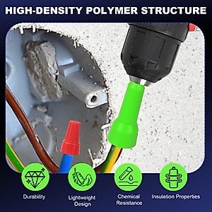 Wire Twister Tool for Drill, Compatible with Wire Nut Twister, Electrical Wire Twister, Wire Twisting Tool with 1/4" Chuck, Enhanced Wiring Efficiency (Green)