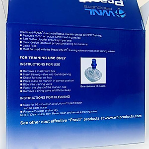 WNL Products 5000TM Practi-Mask Adult/Child CPR Training Mask Includes 10 Training Masks (10 Pack - Adult & Child)