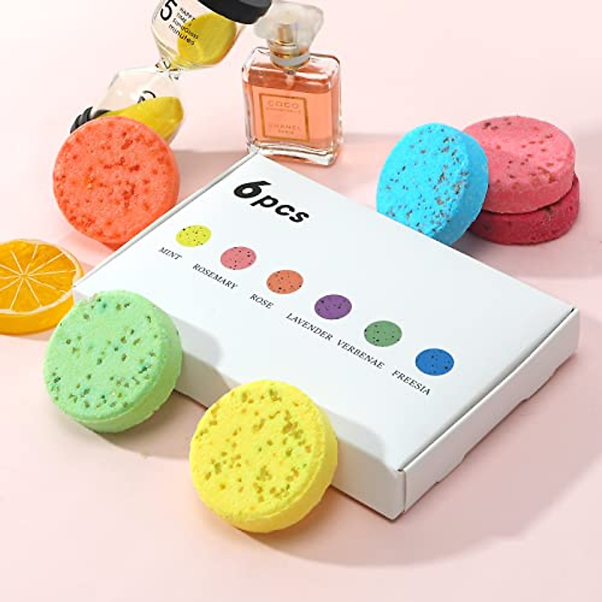 Shower Steamers, 24PCS Sharing Pack Aromatherapy Shower Steamers, Vaporizing Shower Bombs with Organic Essential Oils Enjoy Home Spa, Shower Steamers for Women & Men - 4 Boxes