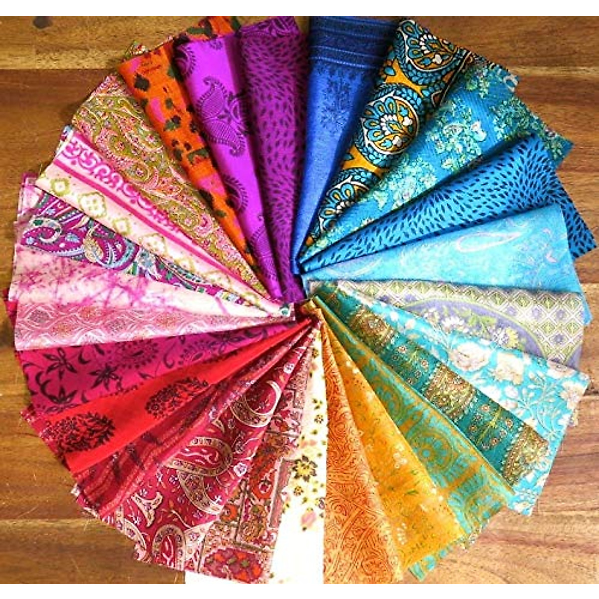 25 Pieces of Vintage Silk Remnants, Silk Fabric Scraps, Easter Egg Dyeing Silk Scraps, Silk Recycled Craft Fabric (10inch X 8inch Inches) Triangle, Multi