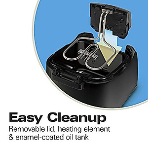 Hamilton Beach Electric Deep Fryer, Cool Touch Sides Easy to Clean Nonstick Basket, 8 Cups / 2 Liters Oil Capacity, Black