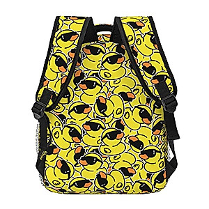 Qurdtt Cute Ducks Backpack Cartoon Animals School Bookbag Shoulder Bag Laptop Backpack For Boys Girls Adults
