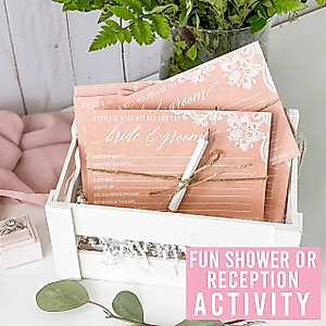 50 Wedding Advice Cards For Bride and Groom Rustic Bridal Shower Games For Guests, Wedding Card Boxes For Reception, Wedding Guest Book Alternative, Wedding Games For Guests, Advice For The Bride Card