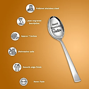Seyal® Good Morning Sister Spoon Gift - Sister Gift - Sister gifts - Sisters day gift - Gift for sisters - Sister Gifts from sister - sisters gift - sister gift from brother