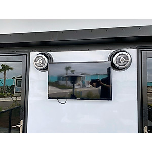 Custom Install Parts Pair of 6.5" Install Universal Angled Speaker Enclosures Boxes Pods Surface Mount