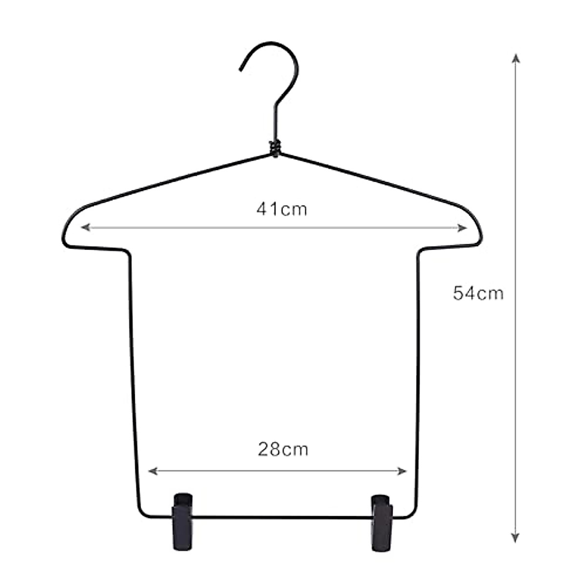 Body Shape Coat Rack for Girls Trouser Garments Holder Wardrobe Organizer Dress Holder Hanger for Laundry Bedroom Home , Black