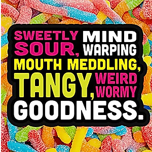 Trolli Sour Brite Crawlers Candy, Sour Gummy Worms, Springtime Easter Candy, 28.8 Ounce Resealable Bag