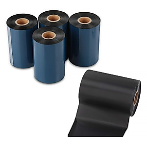 Prinko 1 Roll Thermal Transfer Ribbon Resin-Enhanced Wax Printer Ribbon 1" Core - (4.33" x 1476') 110mm x 450m for Zebra ZT410 ZT420 ZT610105SL110 x i4,140 x i4, zt230, Godex ez2300, Citizen s700