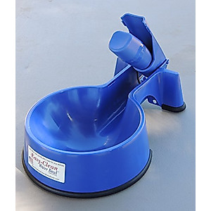 The Easy-Clean Auto-Fill Water Bowl with (5-Foot) Long Stainless Steel Hose, 32 ounces,Blue