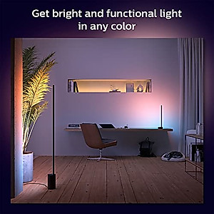 Philips Hue Bridge + Gradient Signe Table Lamp, Compatible with Alexa, Apple HomeKit and Google Assistant, Black