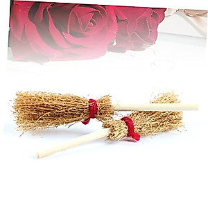 SEWOART 20pcs Witches Hanging Plant Accessories Witch Broom Minature Broomsticks Mini Broomsticks Whisk Broom Halloween Hanging Pendant Small Decorative Broom Mask Kid Toy