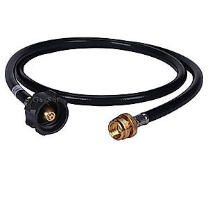 GasSaf 5FT Propane Adapter and Hose Assembly Replacement with Hose for Type1 LP Tank and Gas Grill - CSA Certified